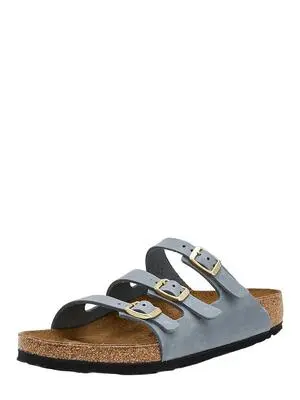 BIRKENSTOCK Birkenstock Florida Oiled Leather Dress Sandals Gray