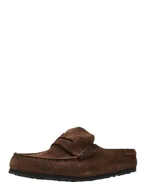 BIRKENSTOCK Naples Suede Mules - Brown