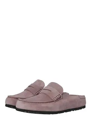 BIRKENSTOCK Birkenstock Naples Suede Clogs Red