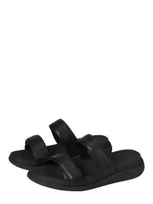Fitflop F-mode Go Adjustable Flatform Two-bar Slides - Black