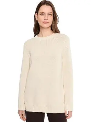 Vince Crew Neck Sweater Tunic - Bone