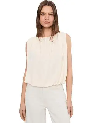 Vince Sleeveless Bubble Top - Bone