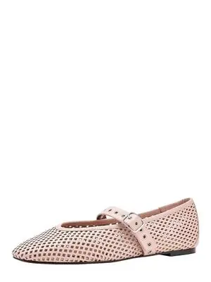 Madewell Remy Perforated Leather Mary Jane Flats - Pink