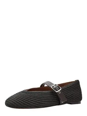 Madewell The Remy Mary Jane Flat In Straw - Brown