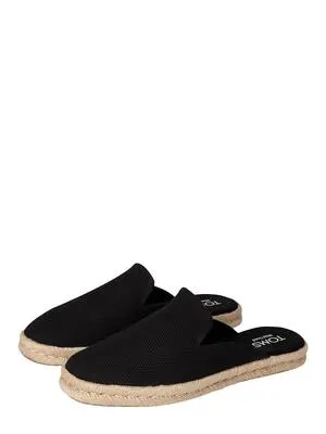 Toms Santiago Mule Flat Espadrille - Black