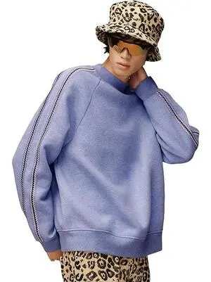 UGG UGG Tasman Crewneck Sweatshirt With UGGbraid Trim Blue