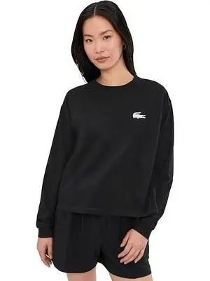 Lacoste Fleece Lounge Sweatshirt - Black