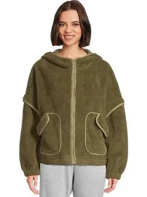 UGG Fluff Zip Hoodie Sweatshirt - Olive