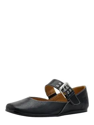 FRYE AND CO. Elvie Double Prong Mary Jane Flat Shoes - Black