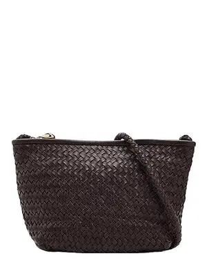 Madewell Woven Leather Crossbody Bag With Zip Closure - Brown