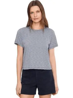 Madewell Bella Slub Tee Striped Cotton T-shirt - Navy