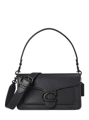 COACH Polished Pebble Leather Tabby Shoulder Bag 26 - Black