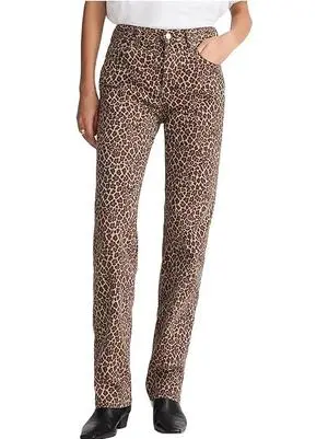 Madewell Longline Straight Leg Jeans - Brown