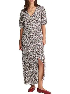 Madewell Mona Dress Viscose Cdc Floral Print - Red