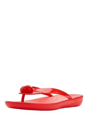 Fitflop Iqushion Glossy-button Flip-flops - Orange