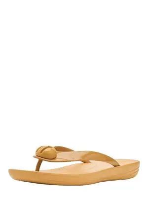 Fitflop Iqushion Glossy-button Flip-flops - Tan