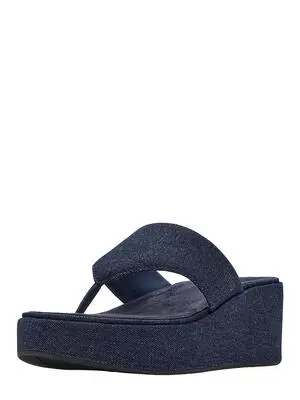 FITFLOP FitFlop Platfforms Denim Wedge Toe-Post Sandals