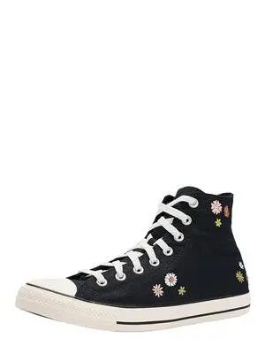 CONVERSE Chuck Taylor All Star Embroidered Floral High-top Sneakers - Black