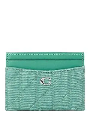 COACH Essential Card Case With Quilting Wallet Handbags Ivory Bone
