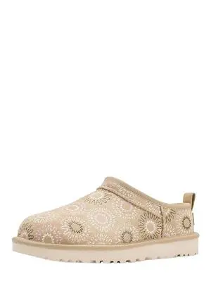 UGG Classic Micro Sun Stitch Embroidered Slip-on Boots - Taupe