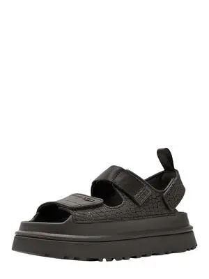 UGG UGG Goldenglow Embossed Sandals Gray