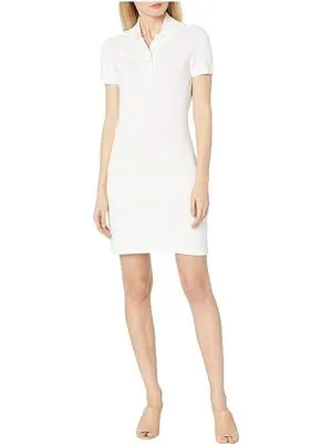 Lacoste Lacoste Short Sleeve Slim Fit Stretch Pique Polo Dress White