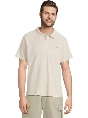 Columbia Alpine Chill Pro Polo Short Sleeve Knit Dark Stone - Tan