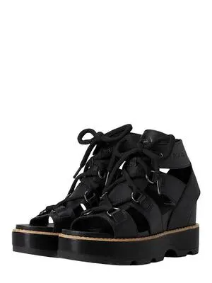 Sorel Joanietm Iv Lace Wedge Sandals - Black