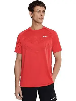 Nike Dri-fit Adv Short Sleeve Running Top - Red