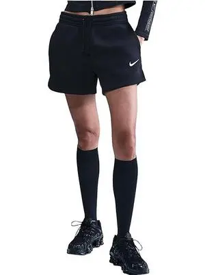 Nike Phoenix Fleece Mid-rise 4 Shorts - Black