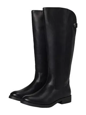 FRYE AND CO. Kellie Button Tall Wide Calf Boots - Black