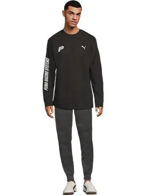 PUMA Future Archive Waffle Relaxed Long Sleeve Tee Clothing - Black