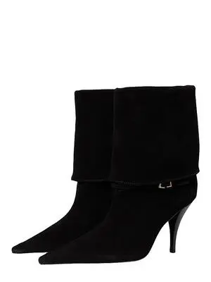 Schutz Rudy Buckle Stiletto Boots - Black