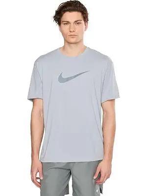 Nike Dri-fit Uv Short Sleeve Top - Gray