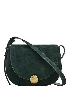 Madewell Suede Dakota Saddle Crossbody Bag - Blue