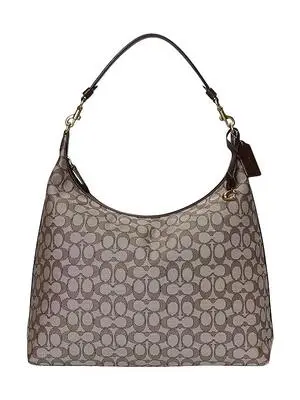 COACH Signature Jacquard Shoulder Bag - Brown