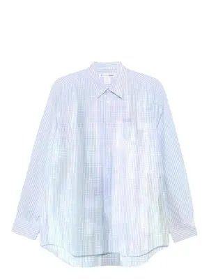 Comme Des Garçons Checked Long-sleeve Shirt - Blue
