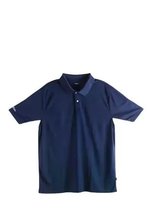 MALBON Evergreen Paneled Performance Pique Polo Shirt - Blue