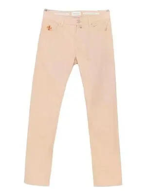 Jacob Cohen Bard Logo Patch Trousers - Neutrals
