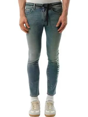 Off-White Skinny Fitted Jeans - Blue