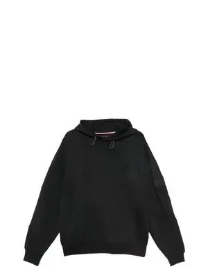 Tommy Hilfiger Panelled Logo Hoodie - Black
