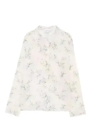 AGNES B. Floral Print Shirt - Neutrals