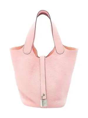 Hermès Clemence Picotin Lock 18 Handbag - Pink