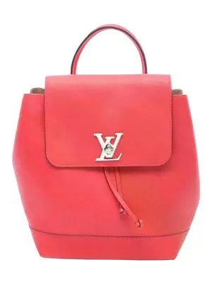LOUIS VUITTON Louis Vuitton Taurillon Lockme Backpack Red