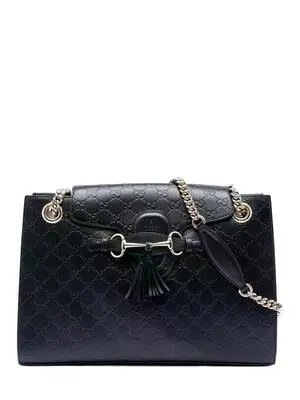 Gucci Large Emily Shoulder Bag - Black