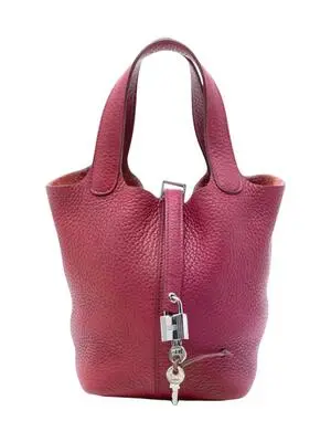 Hermès 2015 Clemence Picotin Lock 18 Handbag - Red