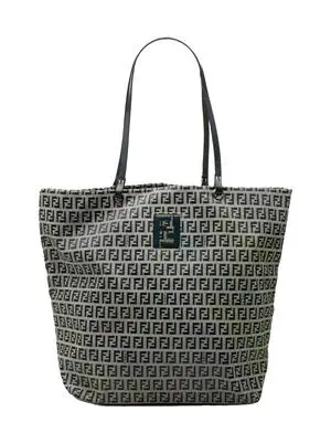 Fendi Zucchino Canvas Tote Bag - Grey