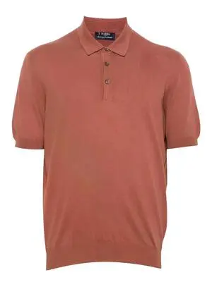 BARBA NAPOLI Short-sleeve Polo Shirt - Brown