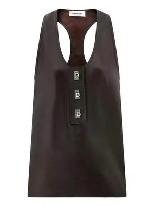FERRAGAMO Nappa Racer Back Vest - Brown