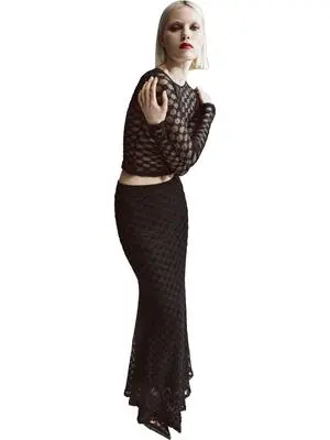Bardot Adoni Mid Rise Maxi Skirt - Black